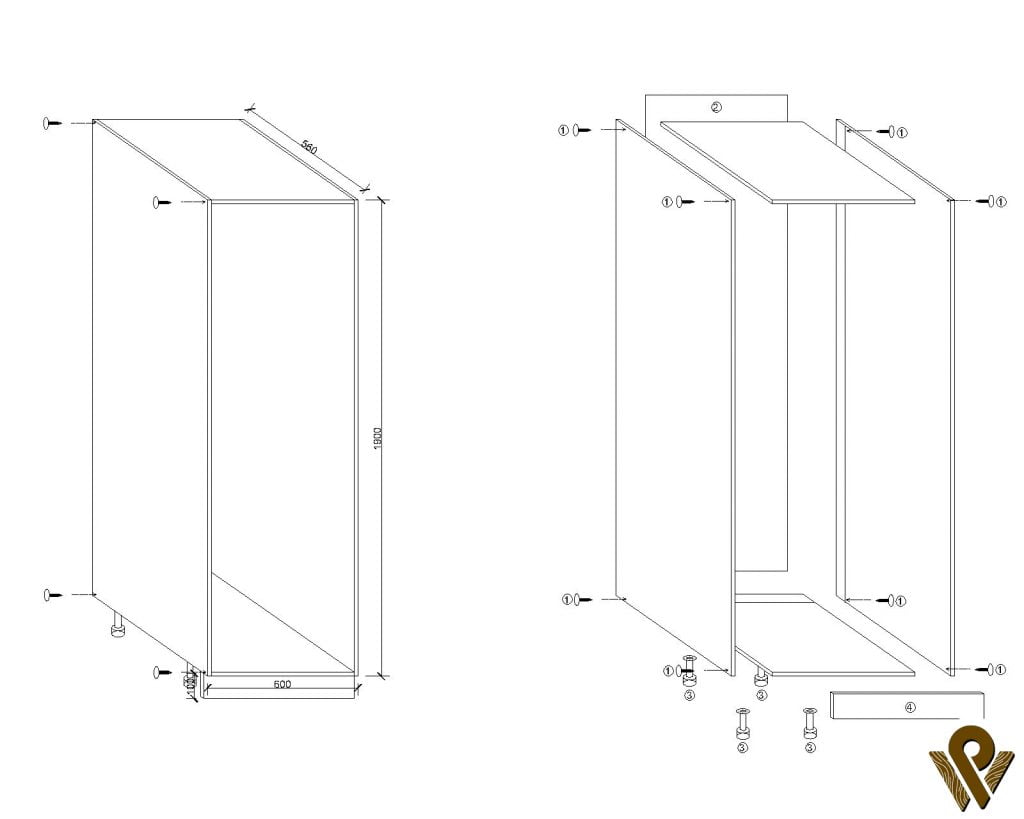 Wardrobe Carcass (1900mm) Height | DE WOODPANEL RESOURCES