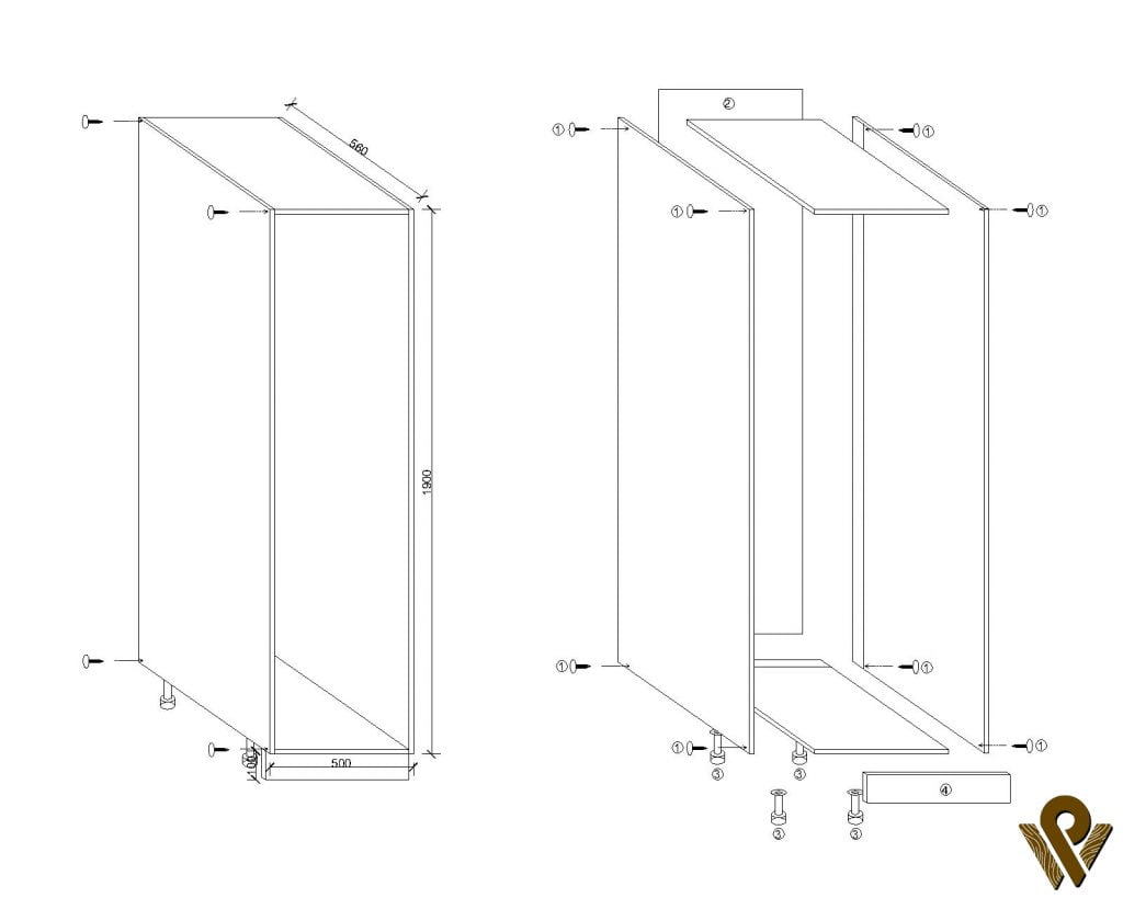 Wardrobe Carcass (1900mm) Height | DE WOODPANEL RESOURCES