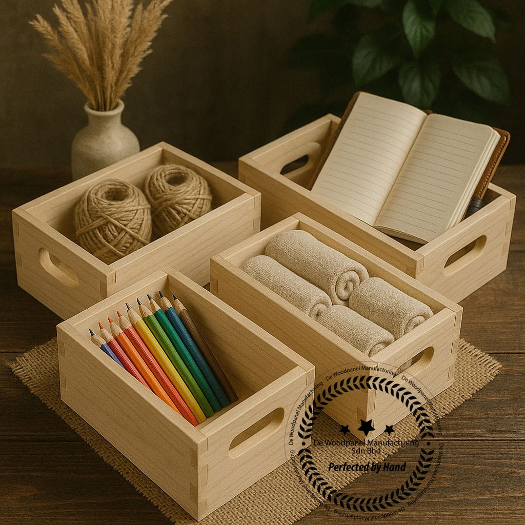 Pine wood basket with Handle & Custom | DE WOODPANEL RESOURCES