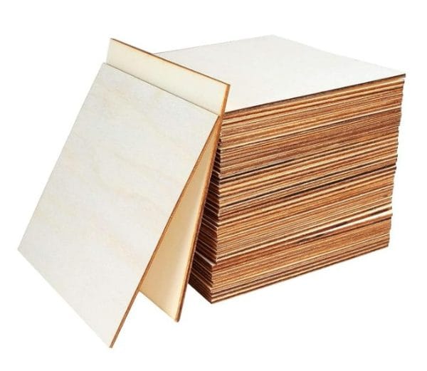 50pcs 3mm plywood square hexagon round triangle shape with varieties of ...