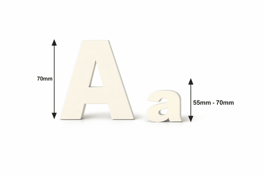 3D foam board letters 70mm arial font Upper and Lower capital / Symbol ...